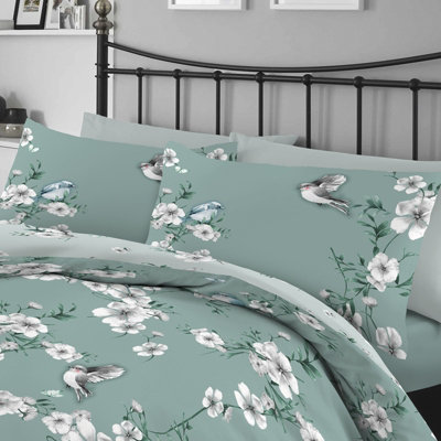 GC GAVENO CAVAILIA Tropical birds duvet cover bedding set duck egg ...