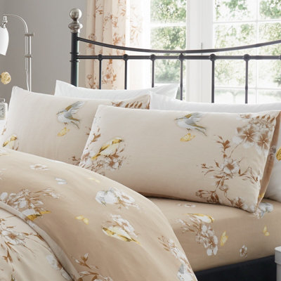 GC GAVENO CAVAILIA Tropical birds duvet cover bedding set natural ...