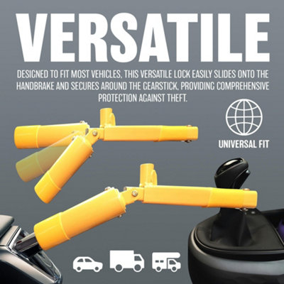 Gear Stick Car Lock 2 Keys Safety Hand Brake Locking Tool Heavy Duty ...