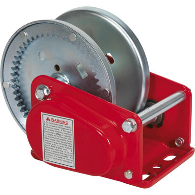 Geared Hand Winch with Automatic Brake - 900kg Capacity - Hardened ...