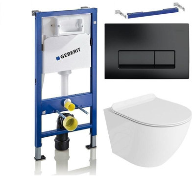 Geberit 980mm High Duofix Delta Concealed Cistern Wc Frame Rimless Wall ...