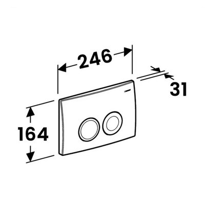 Geberit DELTA21 Gloss Chrome Dual Flush Plate DELTA 21 UP100 Concealed ...