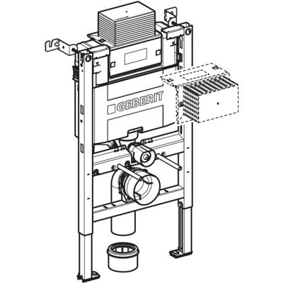Geberit Duofix Alpha Wc Frame 820mm Concealed Cistern Brackets Acoustic ...
