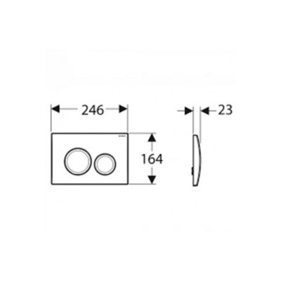 Geberit duofix delta chrome concealed cistern wc frame 1.12 rimless ...