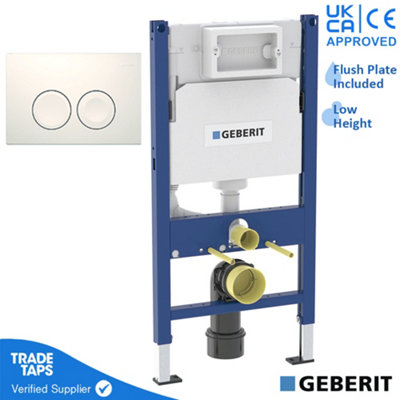 Geberit Duofix Toilet Concealed Cistern Frame 98cm with Geberit Delta ...