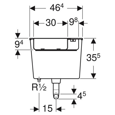 Geberit Low Height Furniture Concealed Toilet Cistern Front Access Bathroom