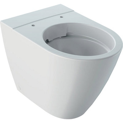 Geberit Modern Bathroom iCon Rimfree Back To Wall Round Toilet Pan ...