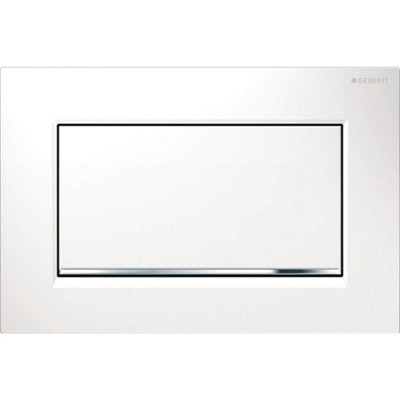 Geberit Modern Bathroom Rectangular Front Actuation Single Flush Plate ...