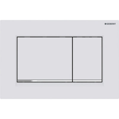Geberit Modern Bathroom Rectangular Front Actuator Dual Flush Push ...