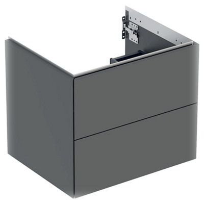 Geberit ONE Bathroom Modern Square Wall Hung Soft Close Drawer Cabinet ...