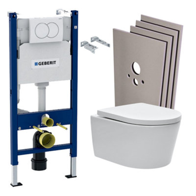 Geberit Pack Support frame 112cm + Swiss Aqua Technologies rimless ...