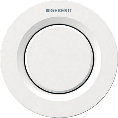 Geberit Round Push Button Single Flush Pneumatic Plate White 116.040.11.1