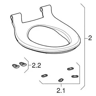 Geberit Seat for Aquaclean 5000/5000+ (SEAT ONLY)