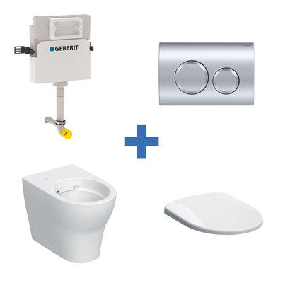 Geberit Selnova Back-to-Wall 4-in-1 Cistern, Flush Plate, Selnova ...