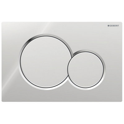 GEBERIT SIGMA 01 DUAL PUSH BUTTON FLUSH PLATE WC CONCEALED CISTERN CHROME