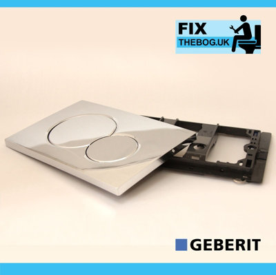 GEBERIT SIGMA 01 DUAL PUSH BUTTON FLUSH PLATE WC CONCEALED CISTERN CHROME