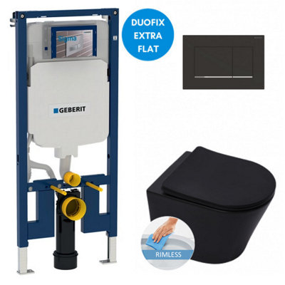 Geberit Support frame + SAT Infinitio Rimless wc + Soft close seat ...