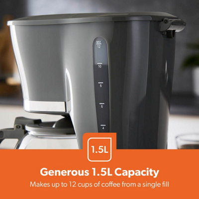 Geepas 1.5L Filter Coffee Machine 800W Coffee Maker for Instant Coffee ...