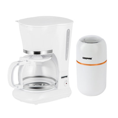 GEEPAS 1.5L Filter Coffee Machine & Coffee Grinder 80g Capacity Combo ...