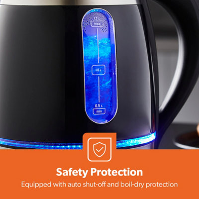 Geepas 1.7 Illuminating Electric Kettle 2200W Boil Dry Protection ...