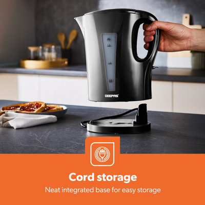 Geepas 1.7L Cordless Electric Kettle Boil Dry Protection & Auto Shut ...