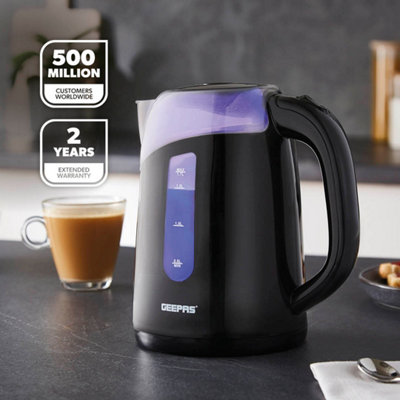Geepas 1.7L Cordless Electric Kettle Boil Dry Protection with ...
