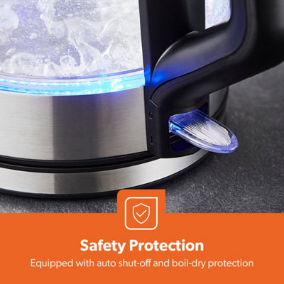 Geepas 1.7L Illuminating Kettle, Toaster & Oven Set, 4 Slice textured ...