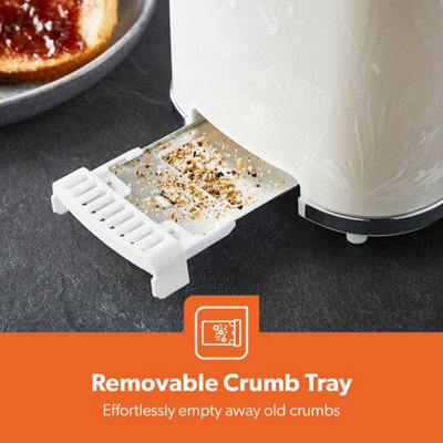 Geepas 1.7L Kettle and 2 Slice Toaster Set with Marble Pattern Design ...