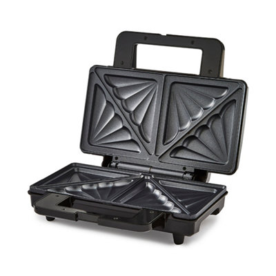 Geepas 1000W Deep Fill Toastie Maker 4 Slice Electric Grill, Sandwich ...