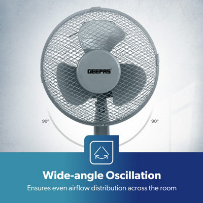Geepas 12 Inch Table Fan 35W Electric Portable, Home or Office Use