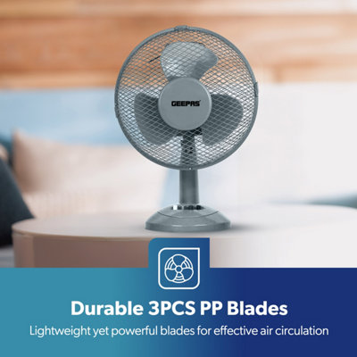 Geepas 12 Inch Table Fan 35W Electric Portable, Home or Office Use