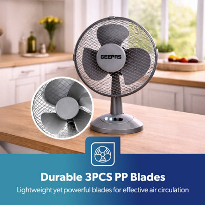 Geepas 12 Inch Table Fan 35W Electric Portable, Home or Office Use