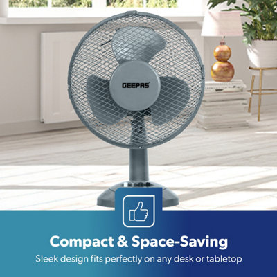 Geepas 12 Inch Table Fan 35W Electric Portable, Home or Office Use