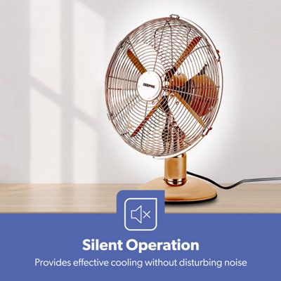 Geepas 12" Metal Desk Fan Electric Fan 3-Speeds For Table Home Office