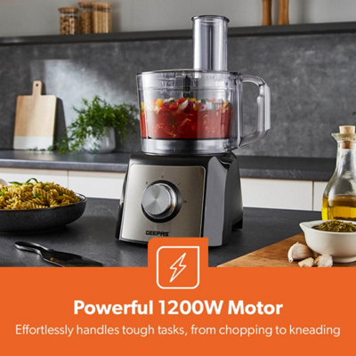 Geepas 1200W Compact Food Processor, Multifunctional Electric Food ...