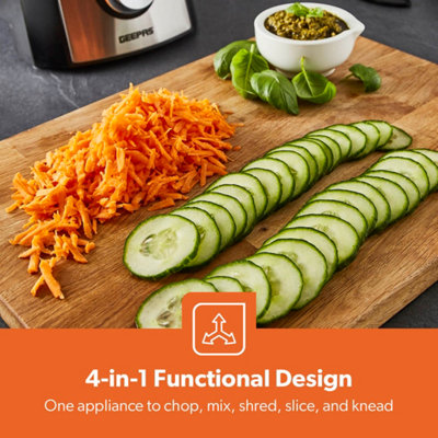 Geepas 1200W Compact Food Processor, Multifunctional Electric Food ...