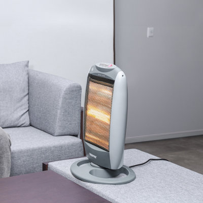Geepas 1200W Halogen Heater Portable Instant Heating with 3 Heat Settings