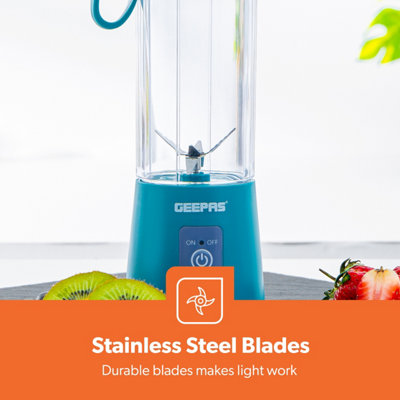 Geepas 150W 330ml Mini Rechargeable Blender Smoothie Maker Kitchen Gym ...