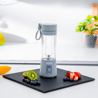 Geepas 150W Mini Rechargeable Blender Smoothie Maker Kitchen Gym 330ml ...