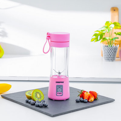 Geepas 150W Mini Rechargeable Blender Smoothie Maker Kitchen Gym 330ml ...
