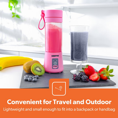 Geepas 150W Mini Rechargeable Blender Smoothie Maker Kitchen Gym 330ml ...