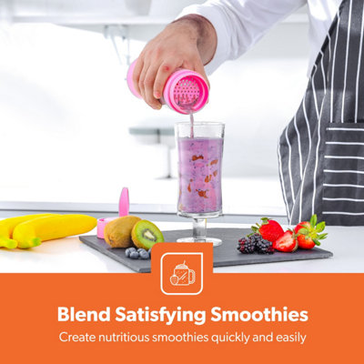Geepas 150W Mini Rechargeable Blender Smoothie Maker Kitchen Gym 330ml ...