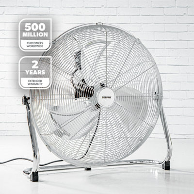 Geepas 16 Inch Floor Fan, Floor Standing Cooling Fan with 3 Speed, Tilt ...