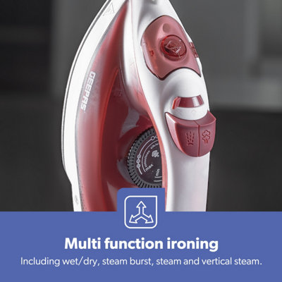 Geepas 1800W Steam Iron Dry & Wet Steam Iron, Variable Temperature ...