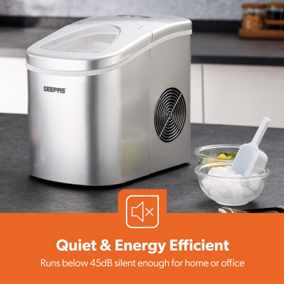 Geepas 2.2L Ice Cube Maker, Two Sizes, Produces 12kg Ice in 24 Hours