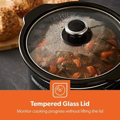 Geepas 2.5 Litre Slow Cooker 3 Temperature Settings, Removable Easy ...