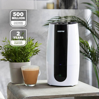 Geepas 2.6L Humidifier Quiet Cool Mist, Aroma Tray, Auto Shut-Off ...