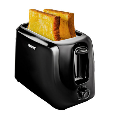 Geepas 2 Slice Bread Toaster with 6 Level Browning Control Removable ...