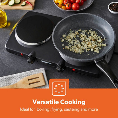 GEEPAS 2000W DOUBLE BURNER CERAMIC HOT PLATE PORTABLE INFRARED ELECTRIC ...