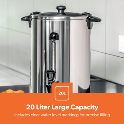 Geepas 20L Electrical Catering Urn Instant Hot Water Boiler Tea coffee ...